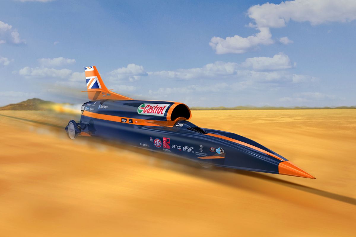 Bloodhound SSC Supersonic Car: Mit 1609 km/h auf Weltrekord-Jagd ...