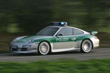 Schnelles Polizeiauto Getunter Porsche 911 Carrera S Speed Heads